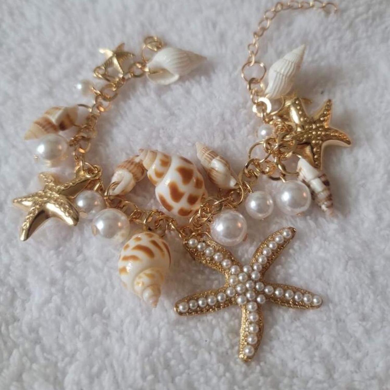 Seashell and Starfish Boho Bracelet/Anklet Mermaid,... - Depop