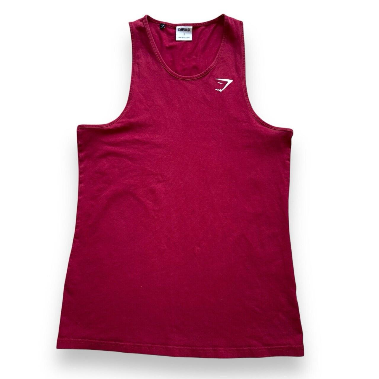 Gymshark Mens Tank Top Size S Burgundy Singlet Shirt... | Depop