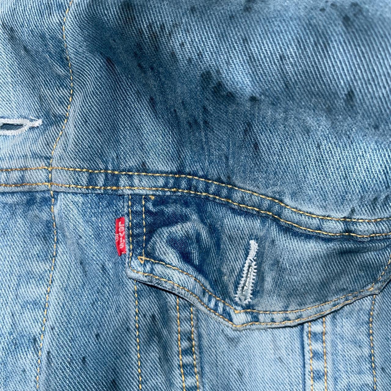 Hand painted Levi’s pink floyd the wall denim jacket - Depop