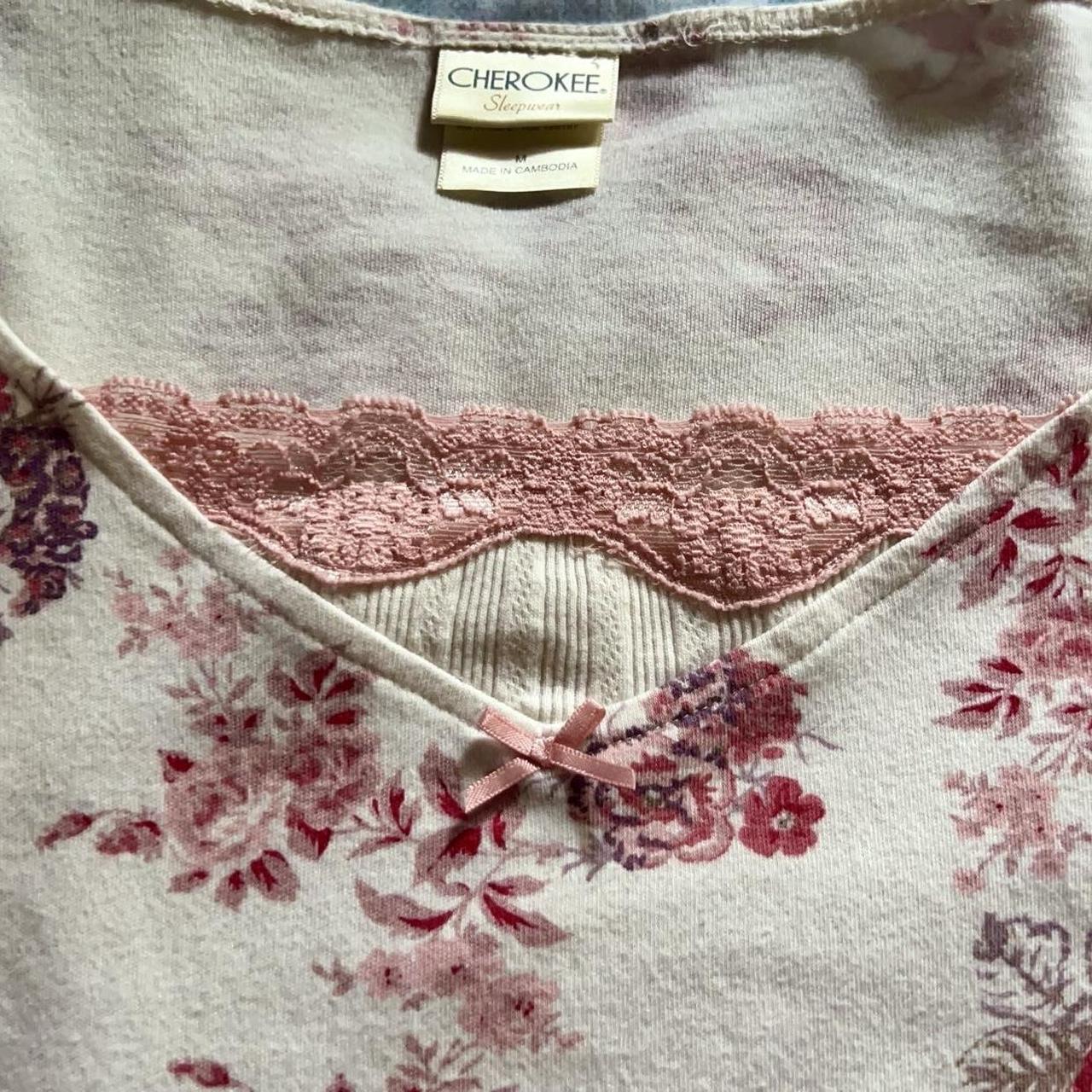 Cherokee- Floral Bow and Laced Long-sleeve🌸🌹 The... | Depop