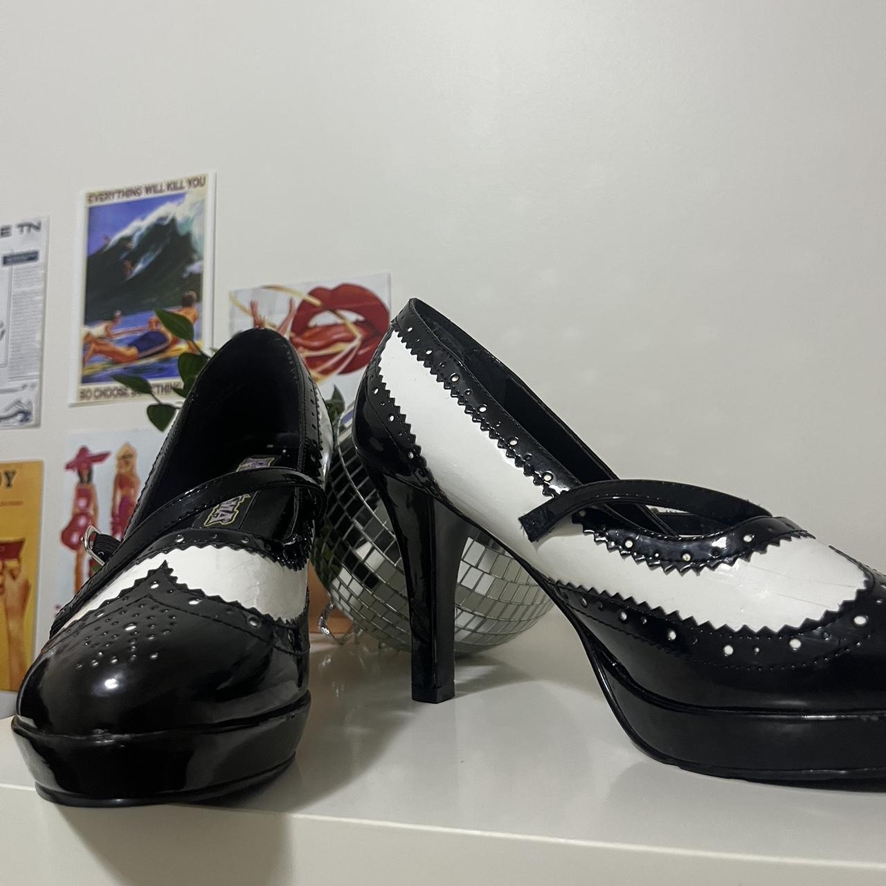 Vintage Funtasma 1920 vibe flapper style heels🖤... - Depop