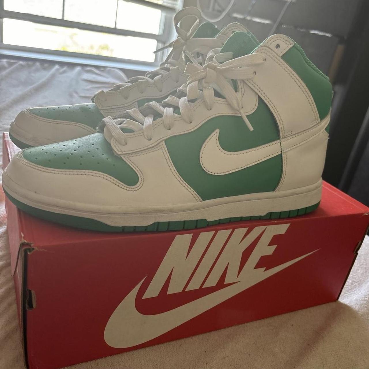 Nike Dunk High Green White Stadium Size 11.5... - Depop