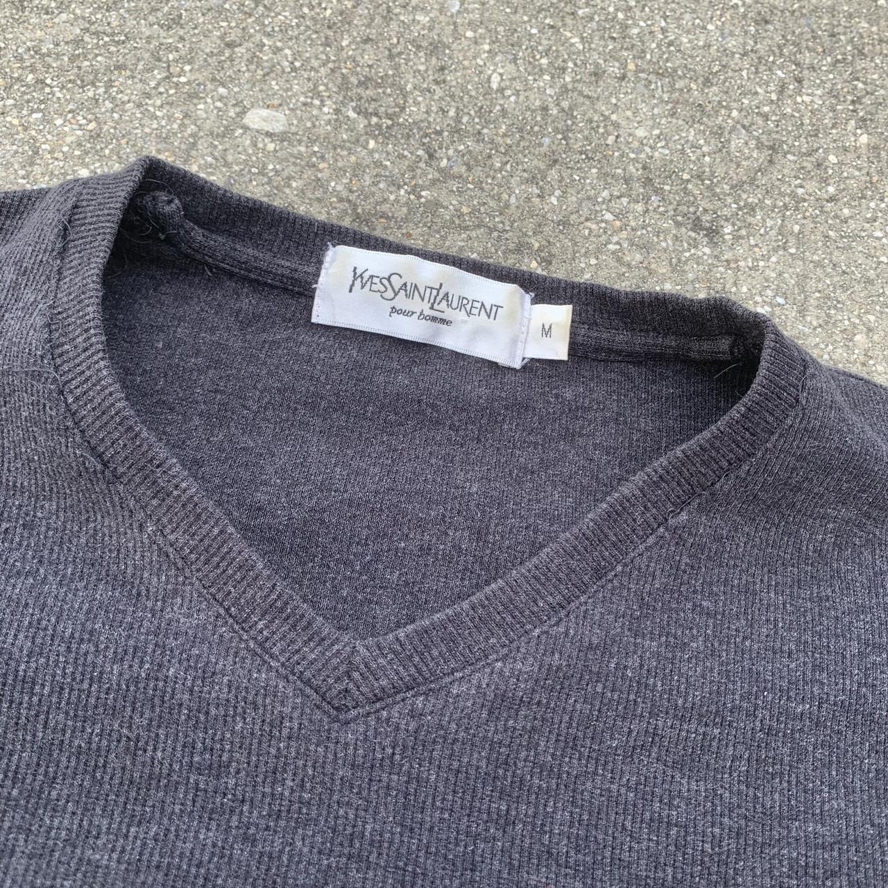 Yves Saint Laurent sweater, grey size medium #ysl... - Depop