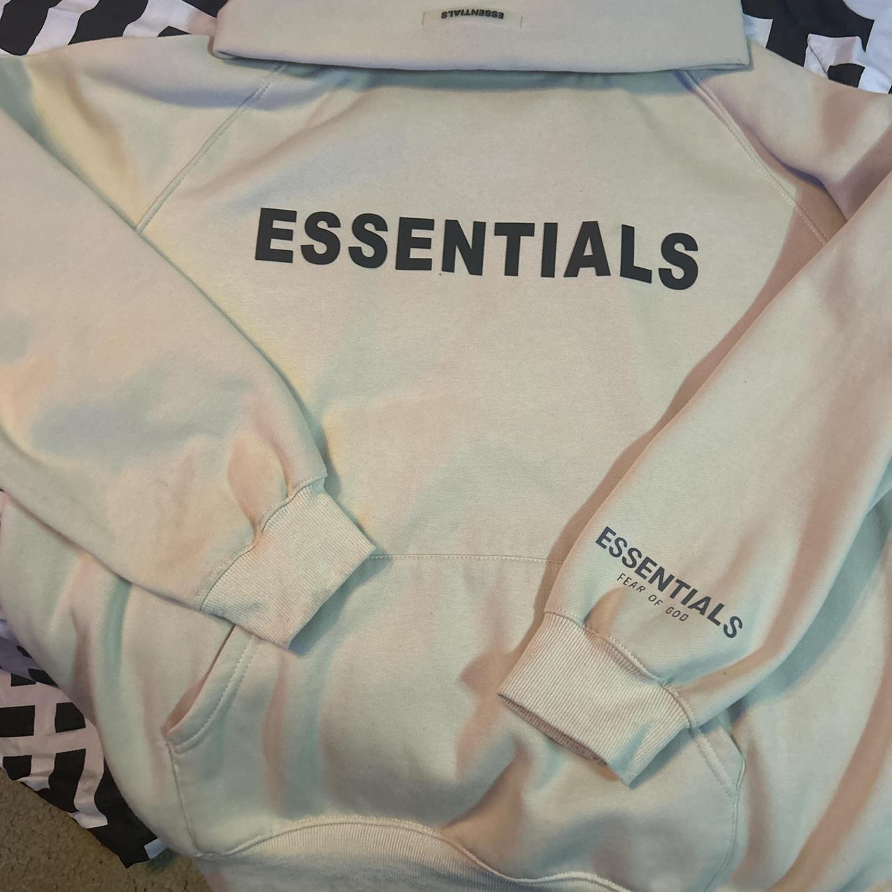 Cream essentials hoodie - Depop