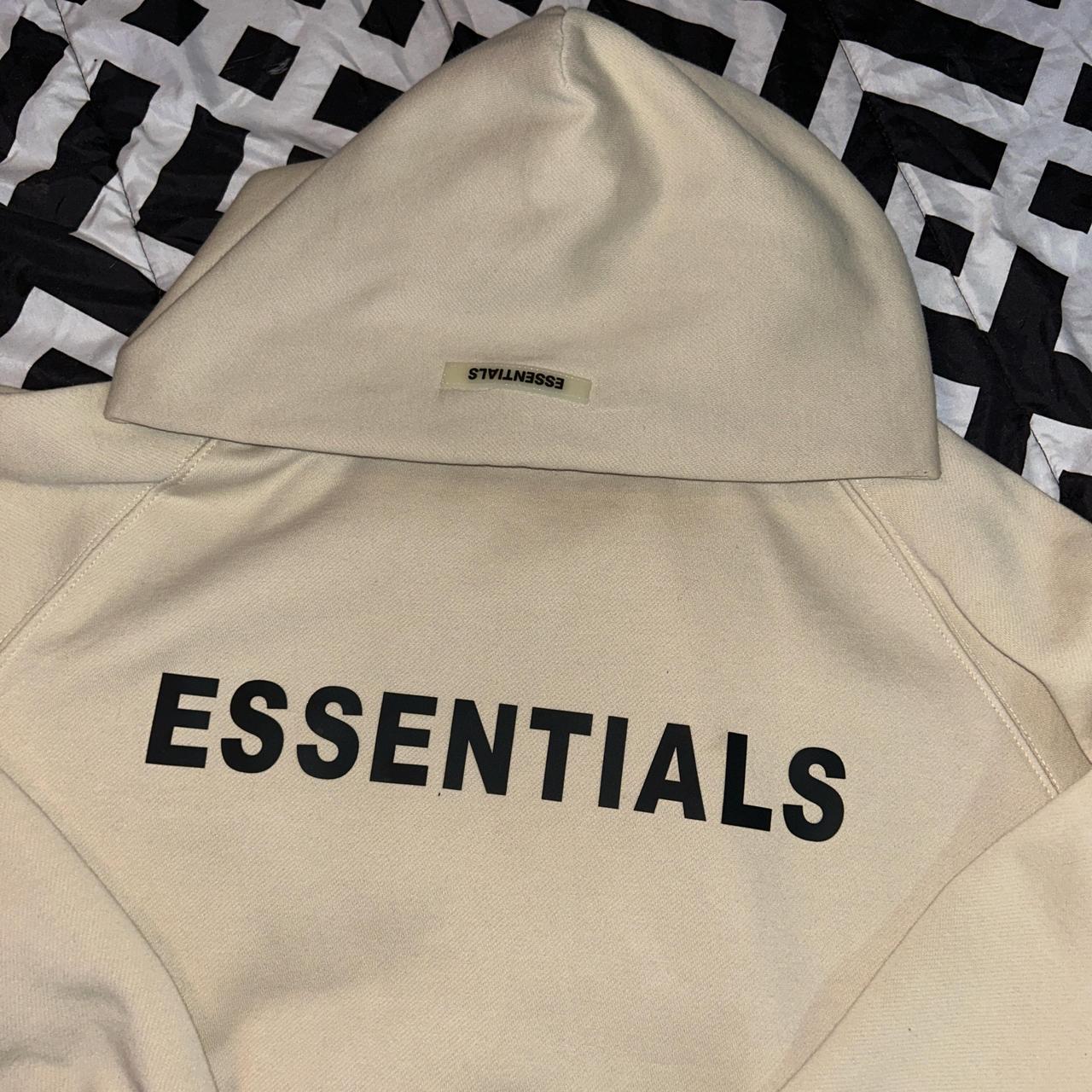 Cream essentials hoodie - Depop