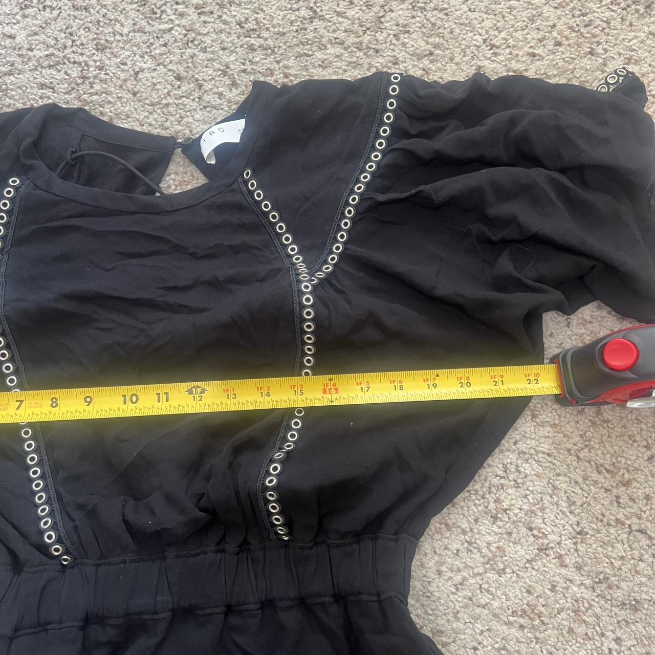 IRO Zafora tiered eyelet-embellished crepe Black... - Depop