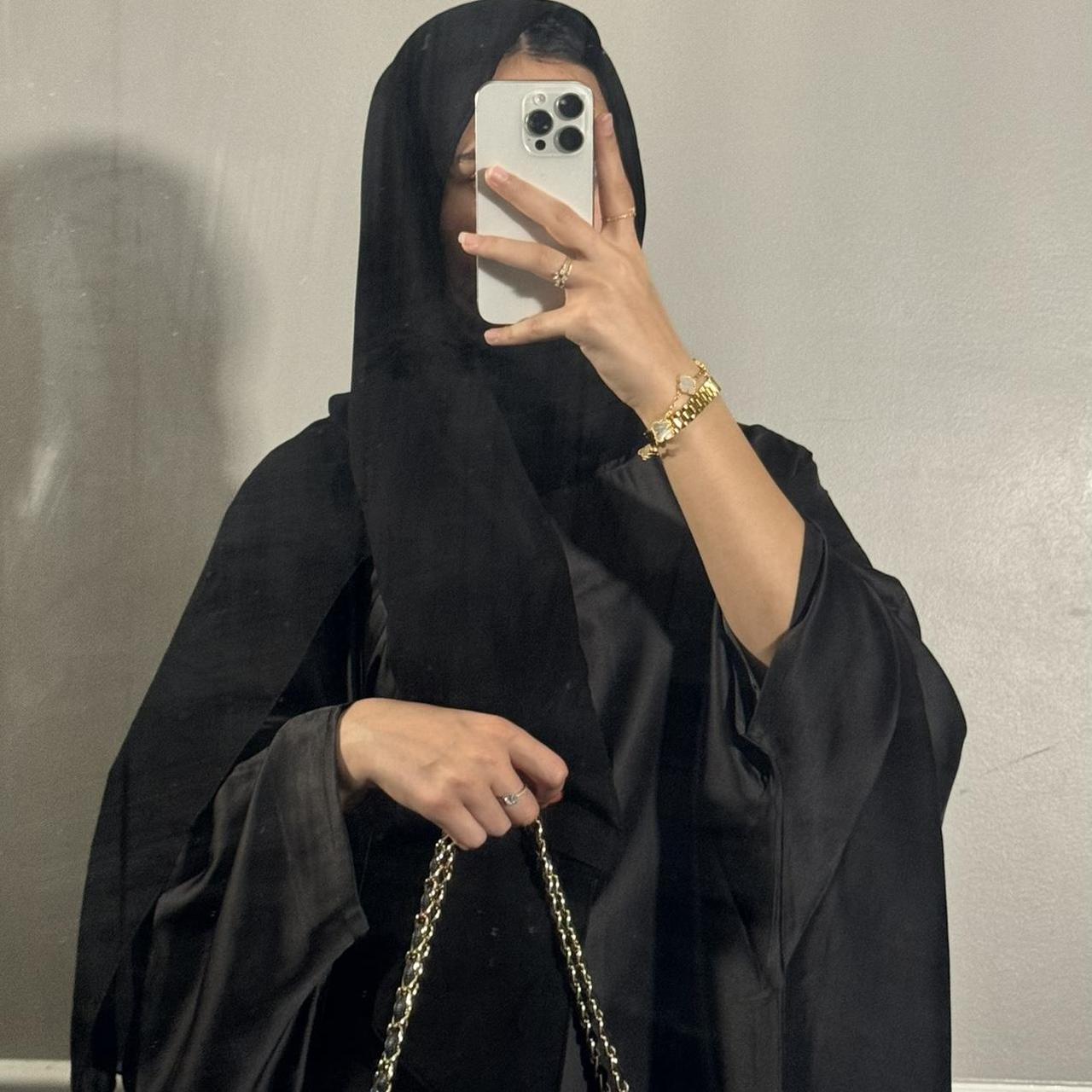 Black abaya set - outer butterfly abaya - inner... - Depop