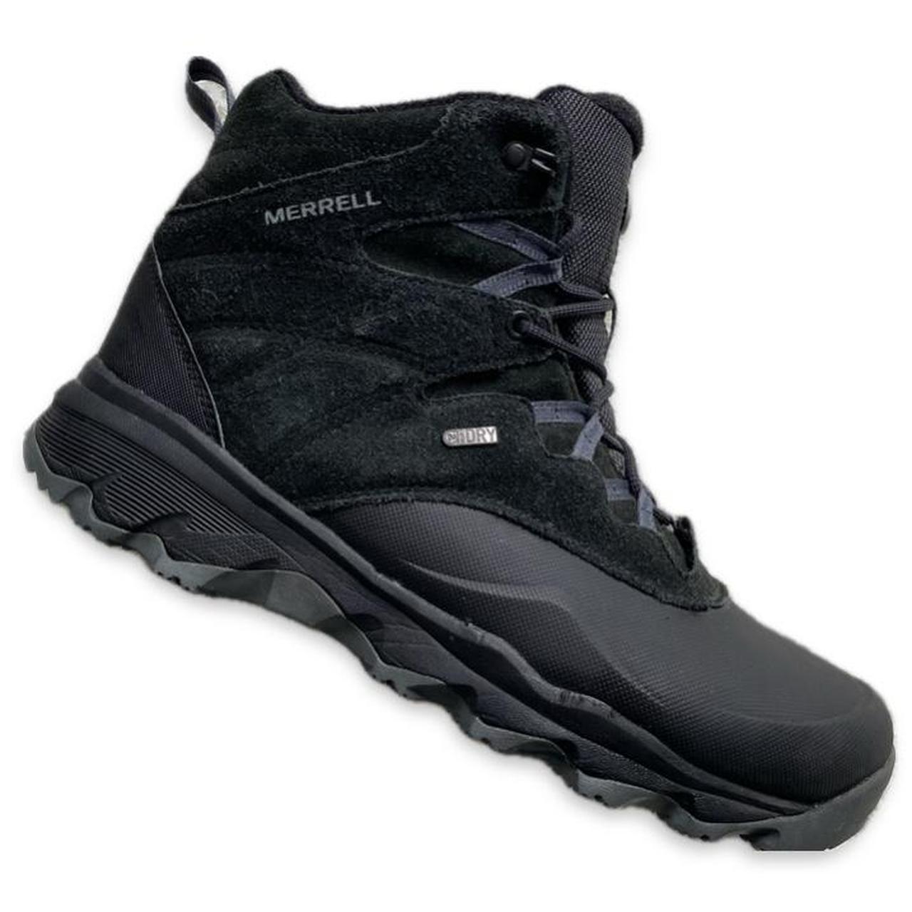 Merrell boots size: 11.5 des: Black Merrell brand... - Depop