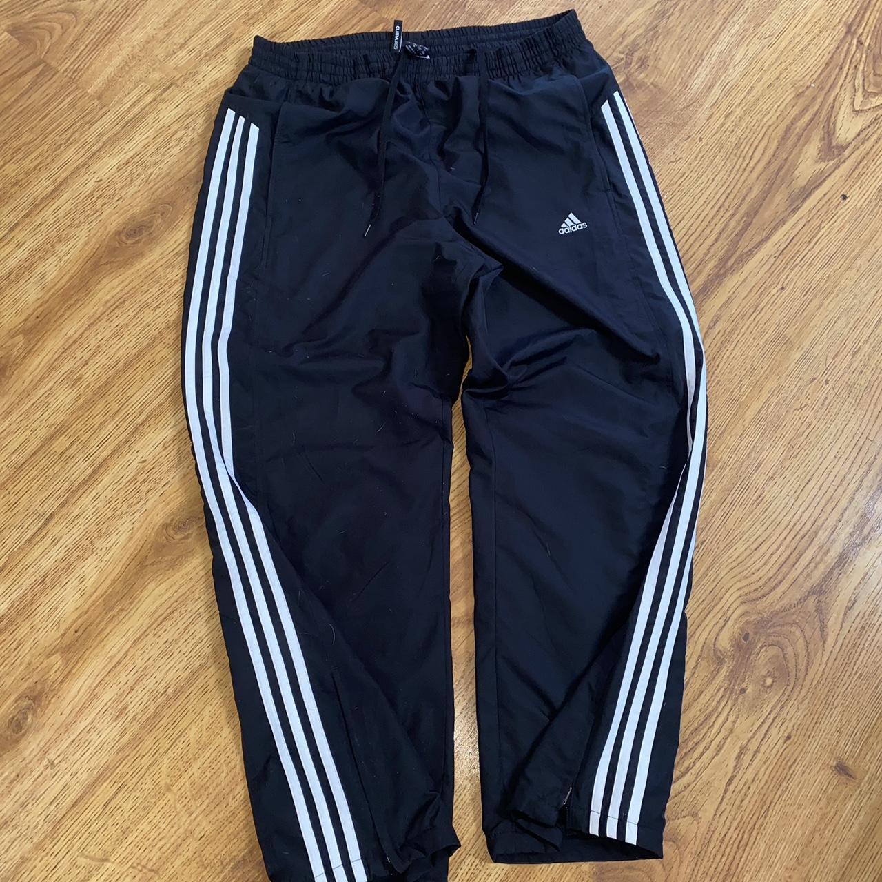 Adidas swishy pants size: MEDIUM des: perfect baggy... - Depop