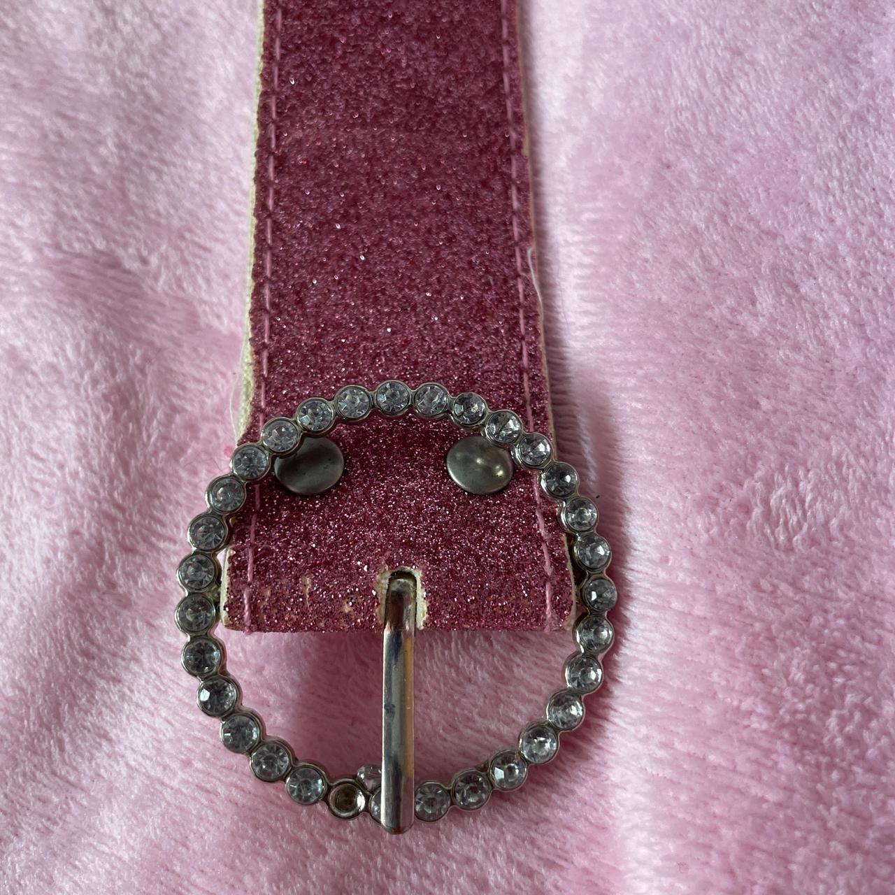 small cute pink glitter belt - Depop