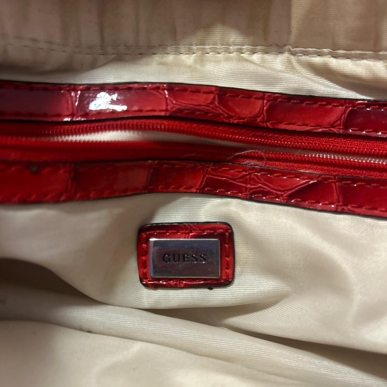 Red guess bag -flaws shown in video and... - Depop