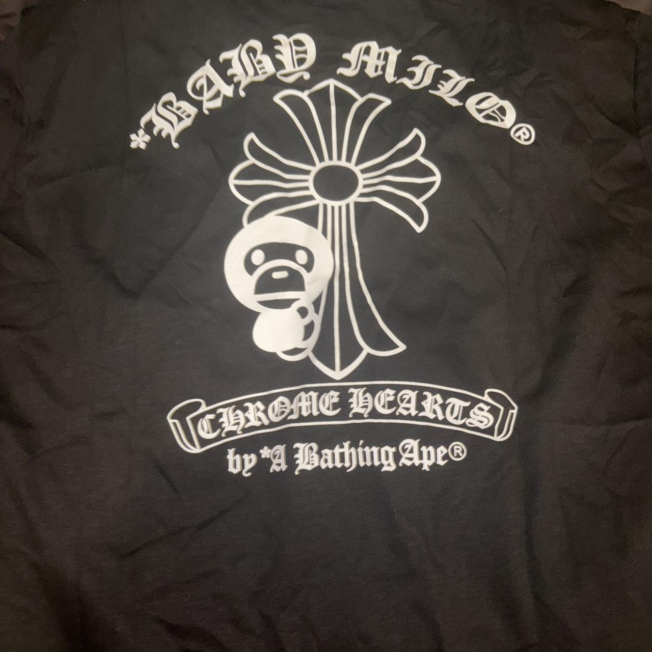 chrome hearts bape shirt tag says xxl fits like L... - Depop