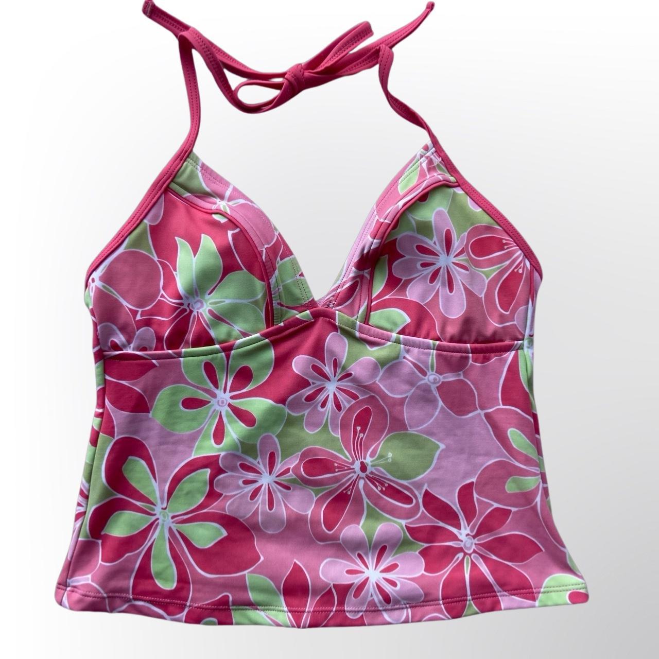 Vintage beach native floral swim top Labeled size... - Depop