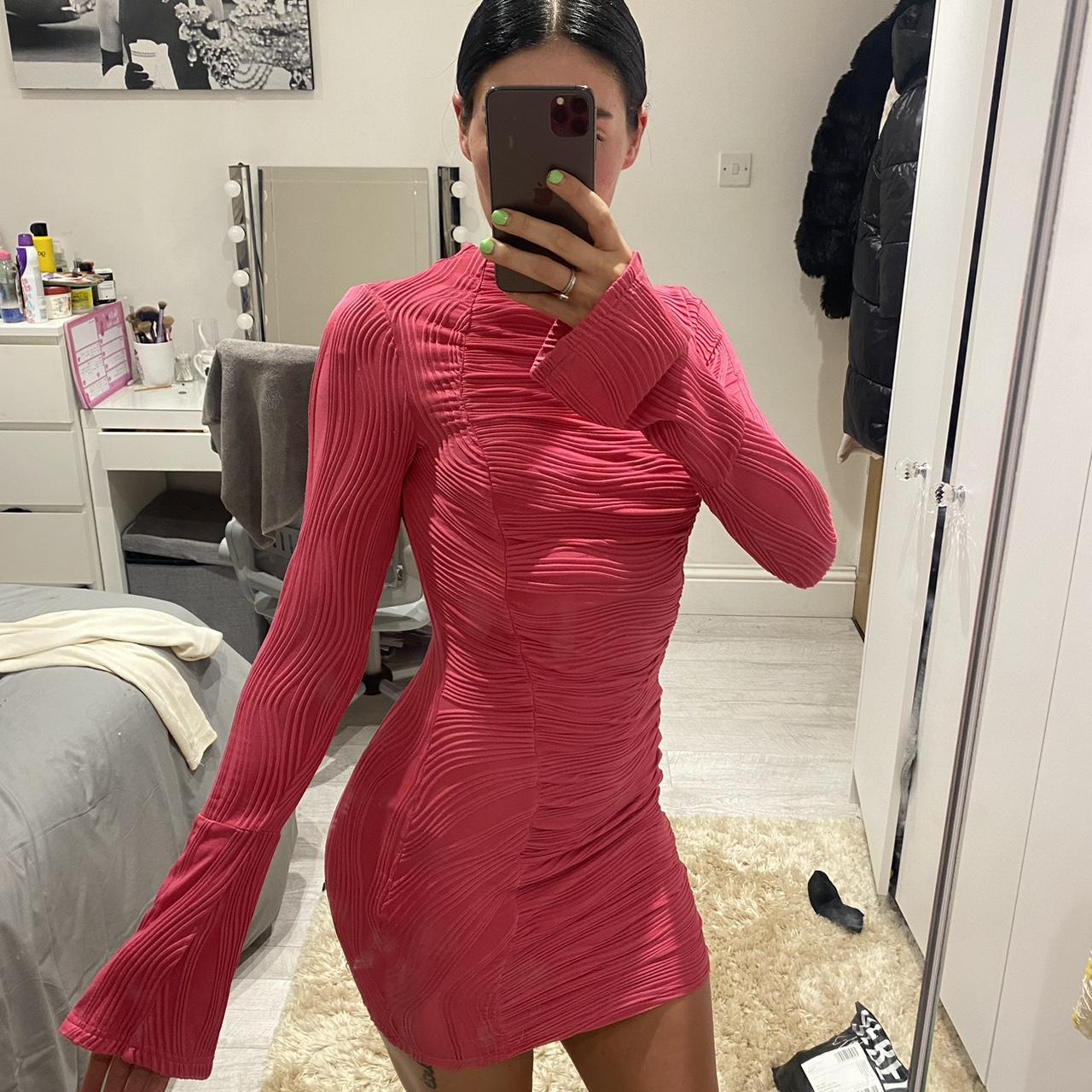 Bright pink prettylittlething dress - amazing... - Depop