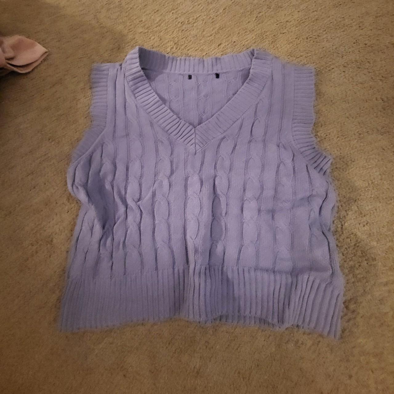Purple Sweater Vest - Depop