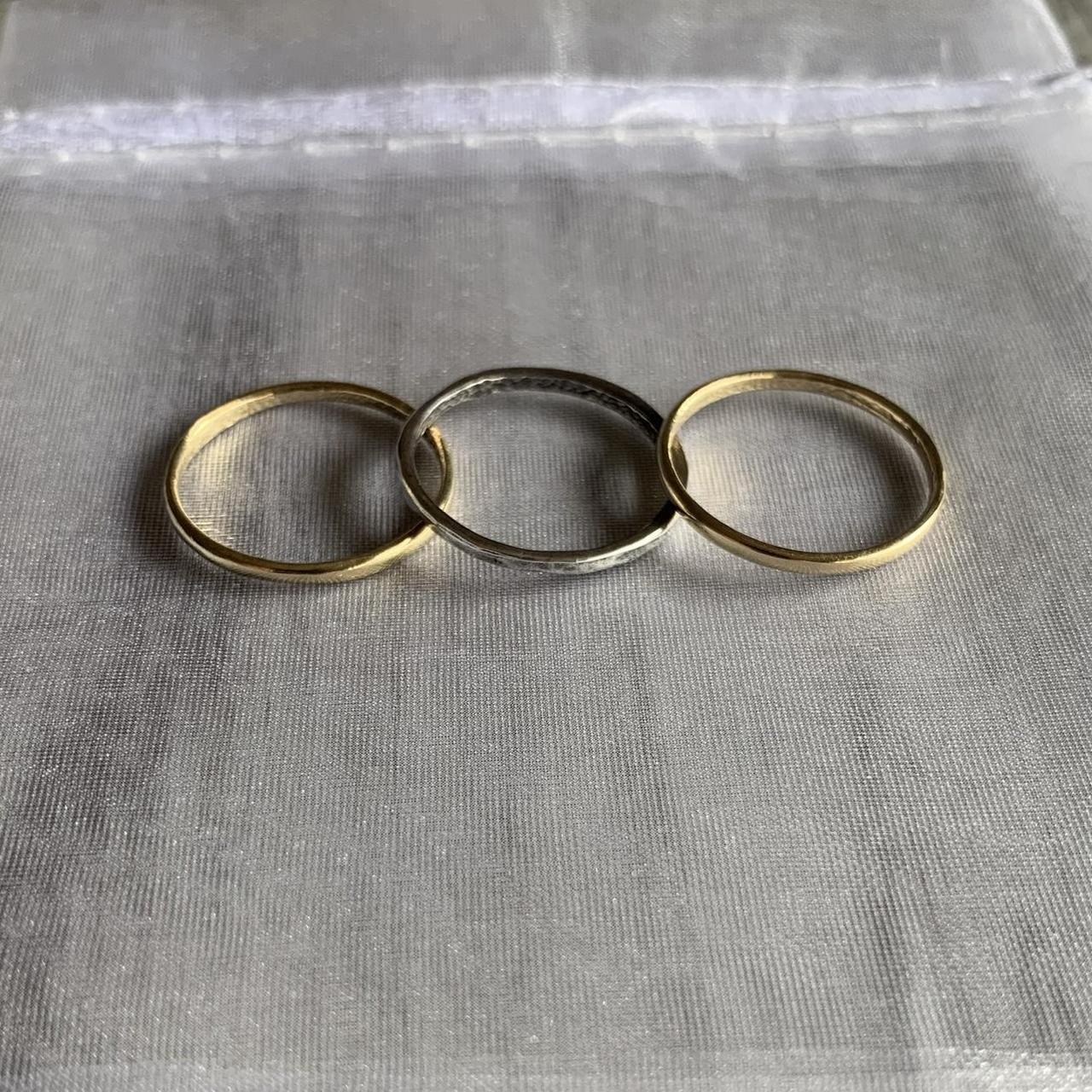 💍 Gold and Silver stacking rings 💛 Gold over... - Depop