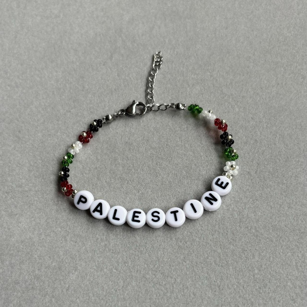 🇵🇸 Palestine letters flower beaded bracelet Your... | Depop
