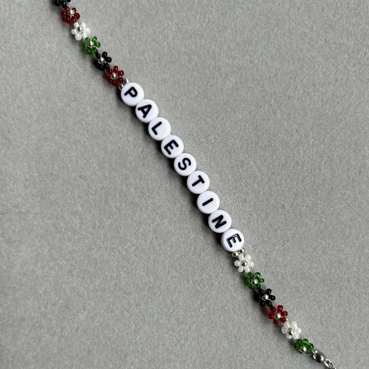 🇵🇸 Palestine letters flower beaded bracelet Your... | Depop