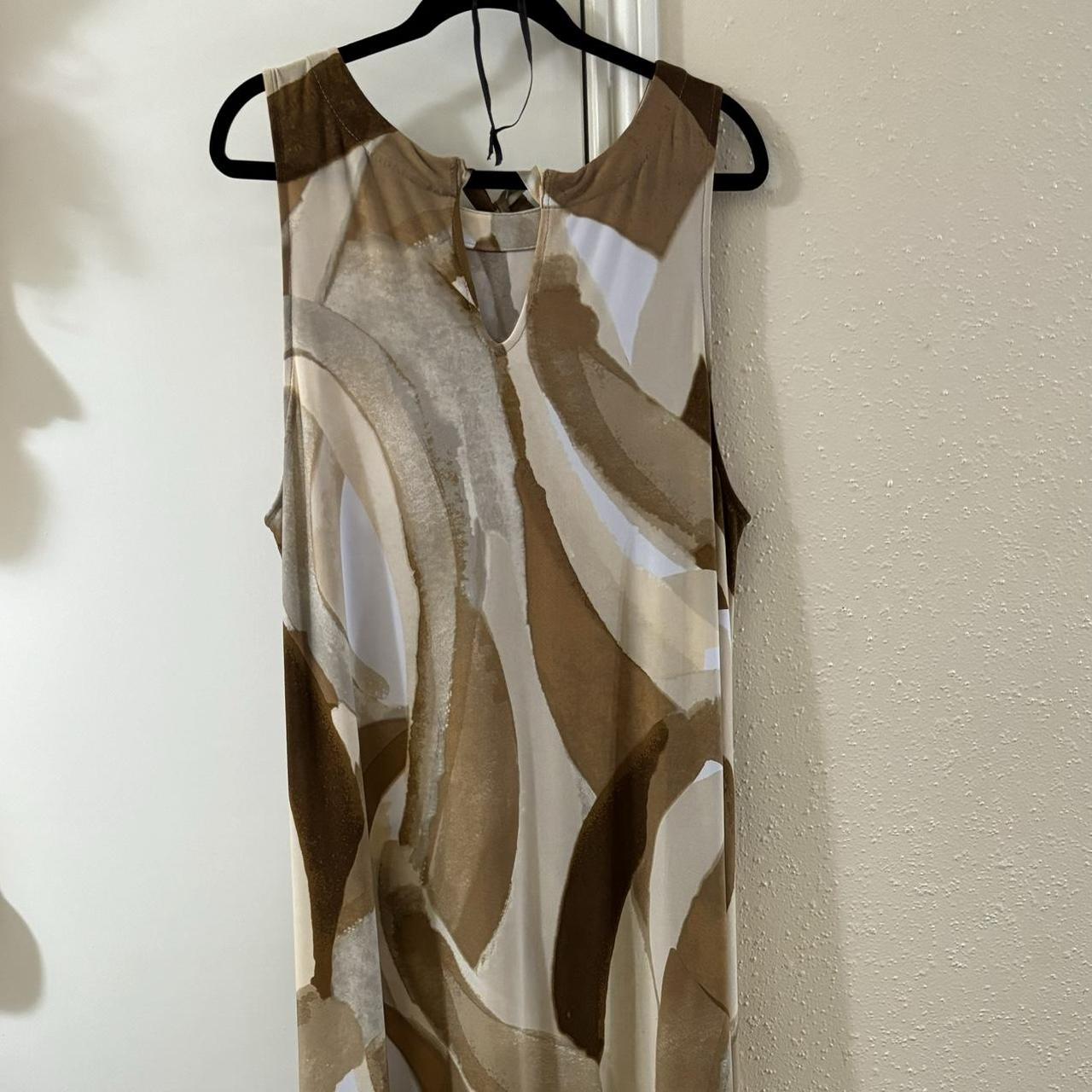 Susan Graver Maxi Dress Color Shades Of Brown Tan Depop