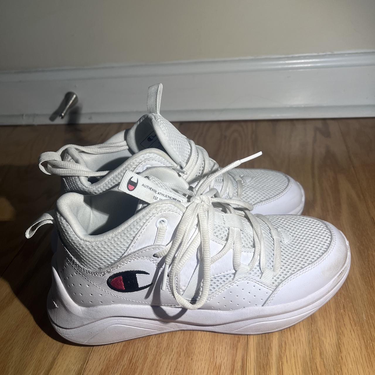 Champions shoes,white ,basic - Depop