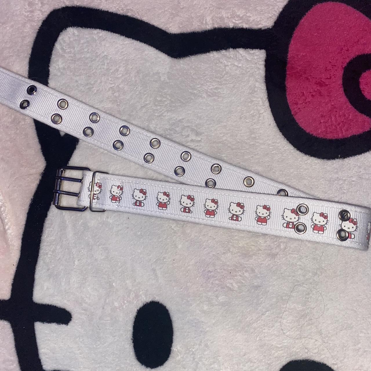 xs white hello kitty belt send offers and dm with... | Depop