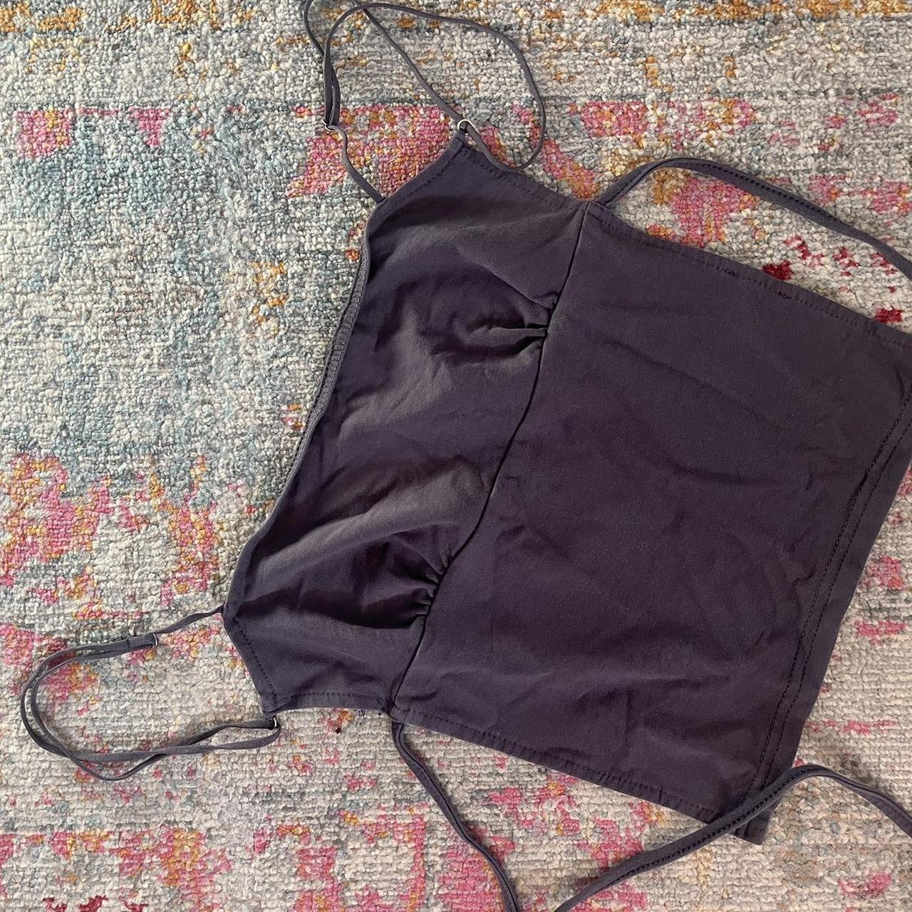edikted gray jinx open back top size xs - super... - Depop