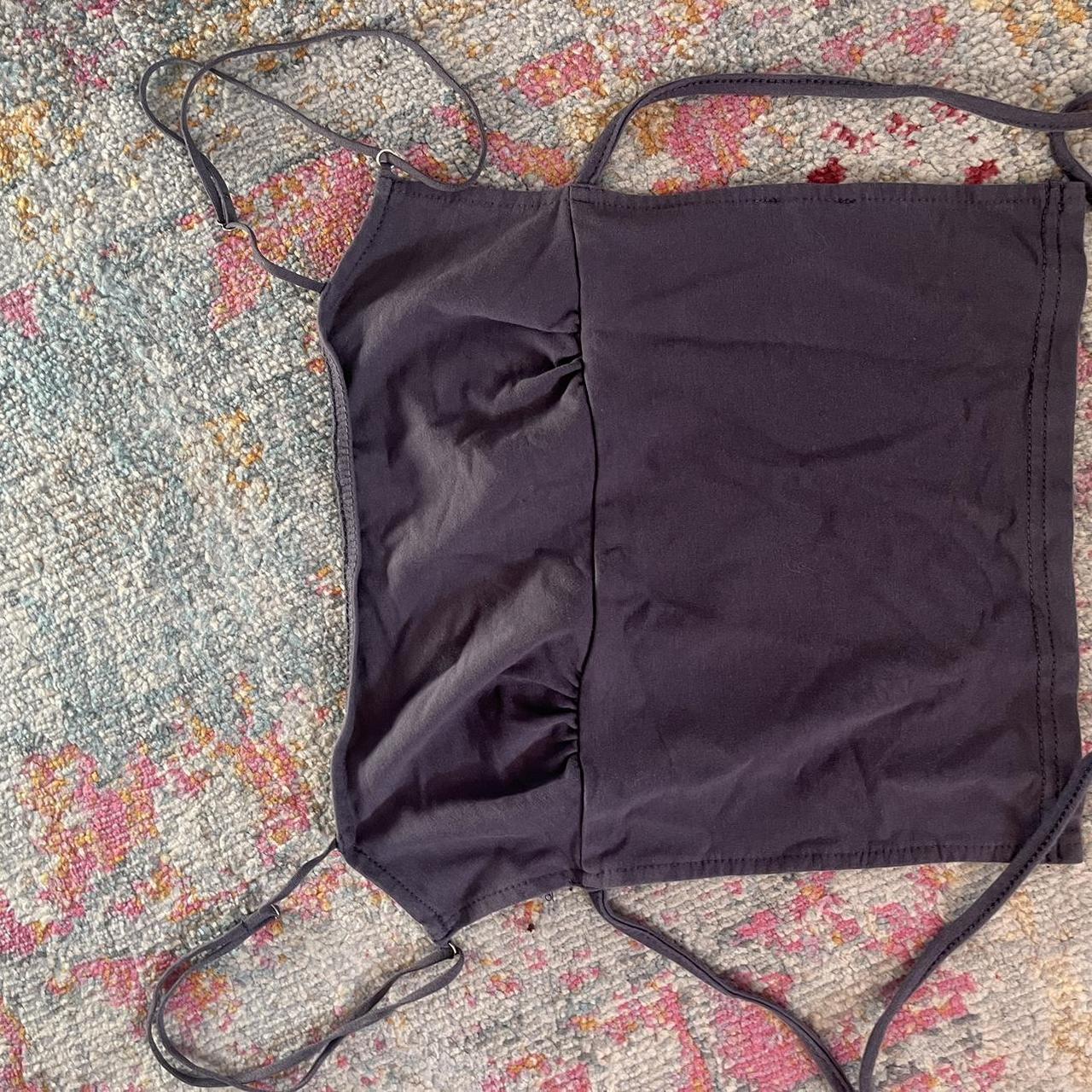 edikted gray jinx open back top size xs - super... - Depop