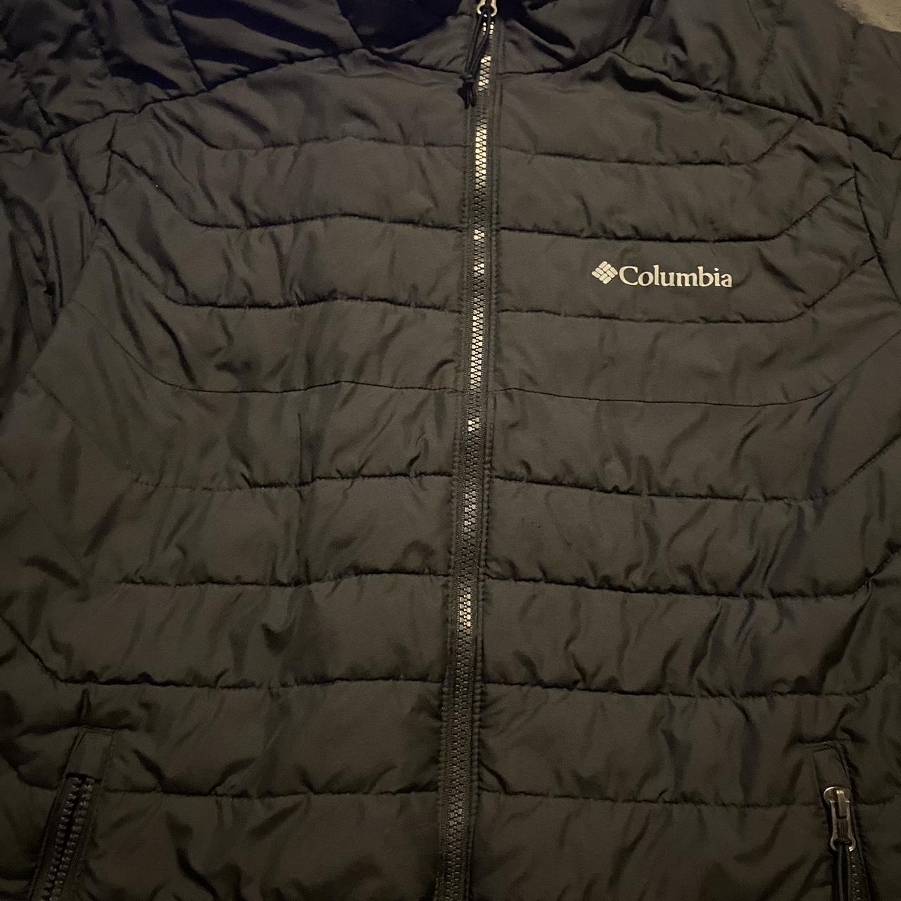 Black Columbia puffer jacket Like new - Depop