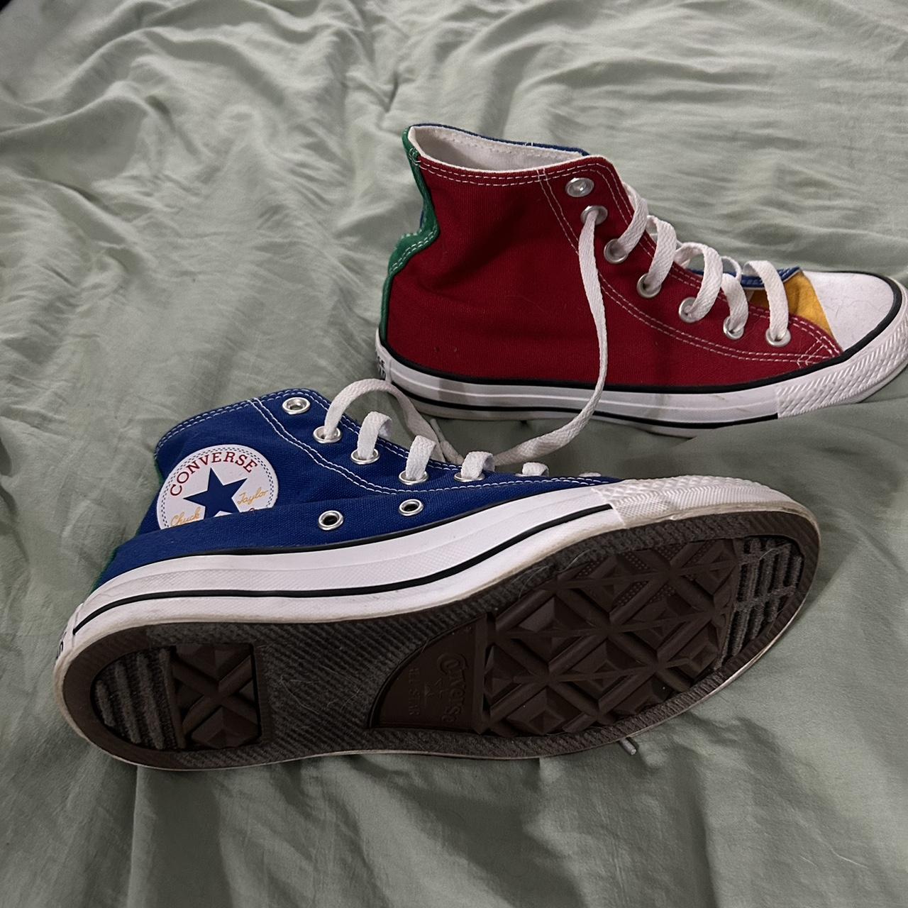 multicolored converse, only worn a few times #converse - Depop