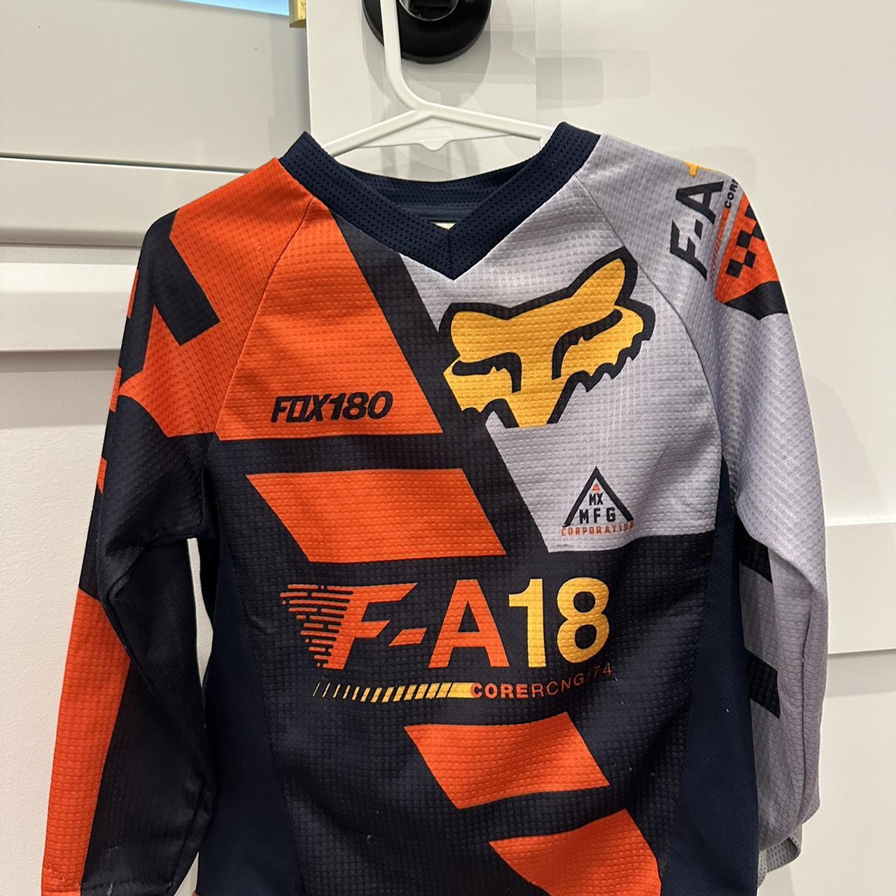 Kids Fox racing jersey Kids small Good condition used - Depop