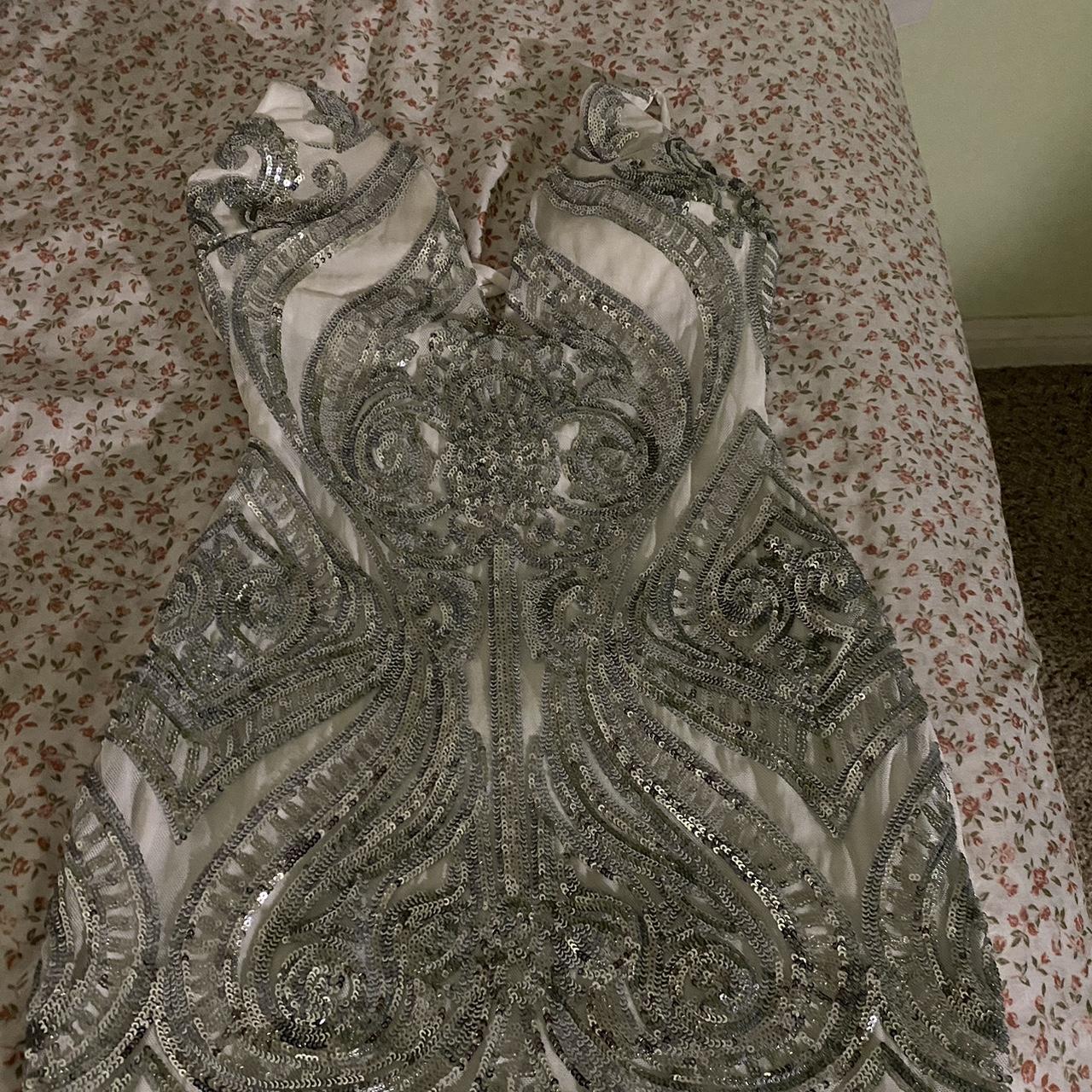 Gorgeous mini v cut dress. Only worn once for a prom... - Depop