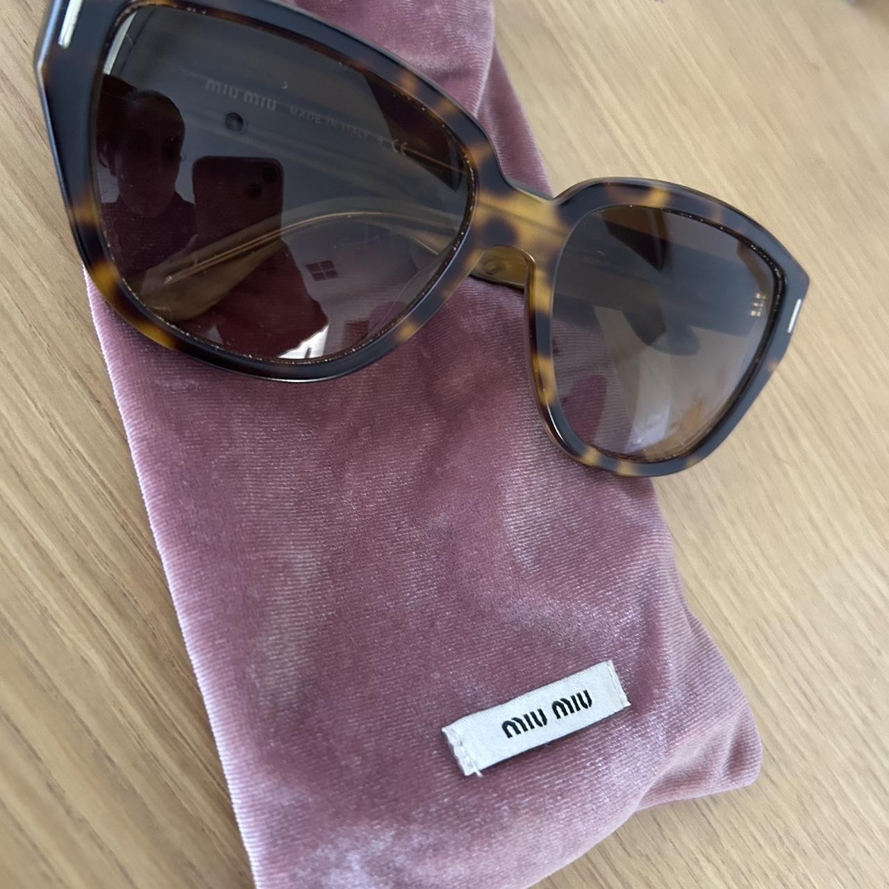 Mui Mui sunglasses, scratches on the lenses and... - Depop