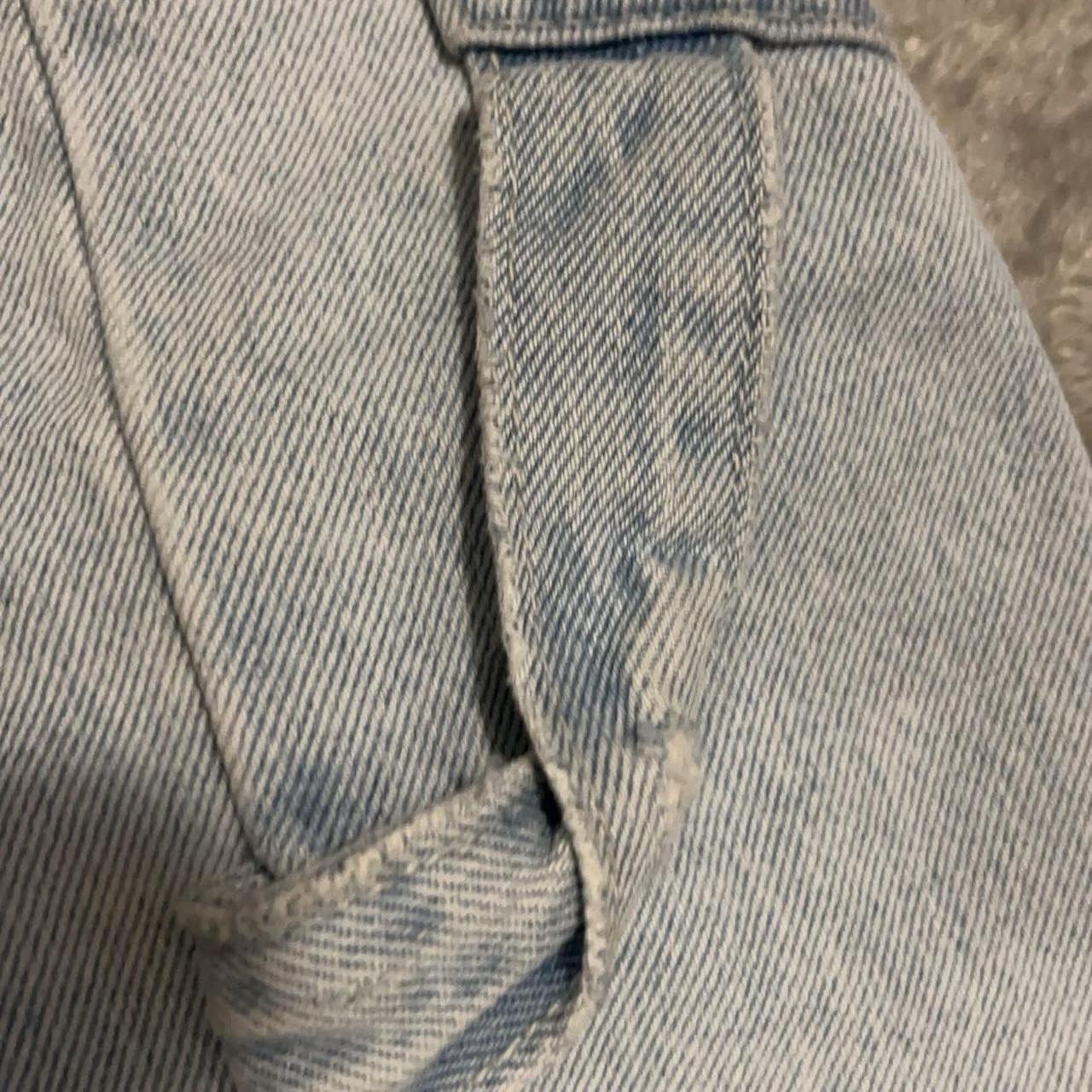 light blue denim baggy carpenter jeans from factorie... - Depop