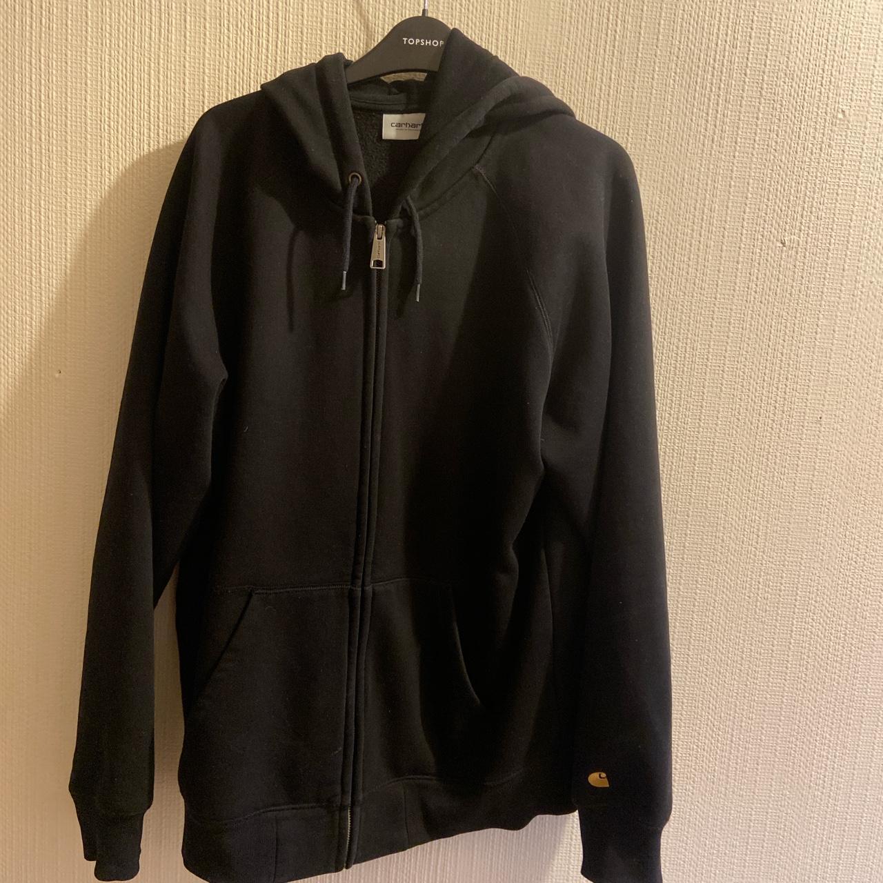 Carhartt WIP Men's Black and Gold Jumper | Depop