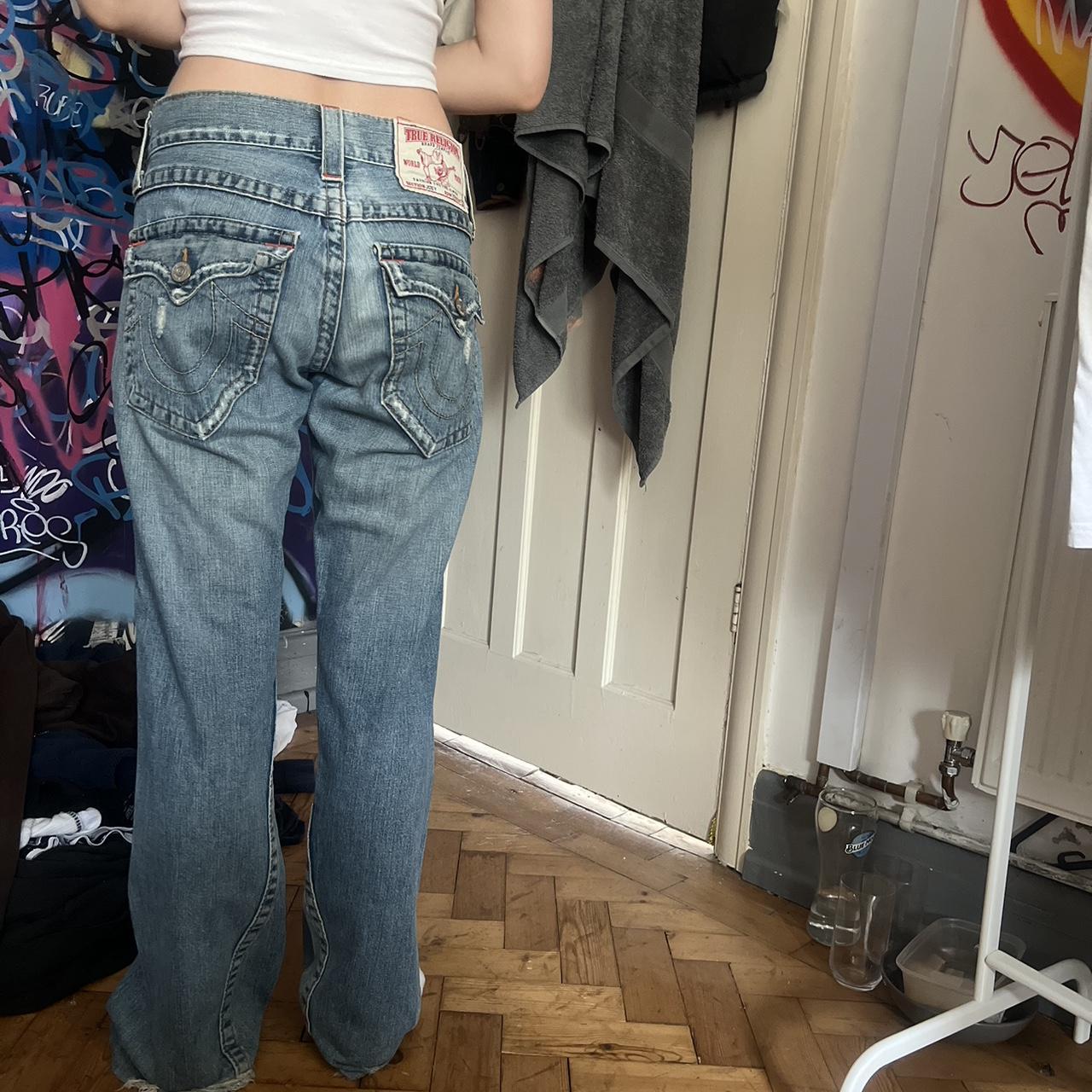 Women’s Light wash joey true religion jeans Waist 28... - Depop