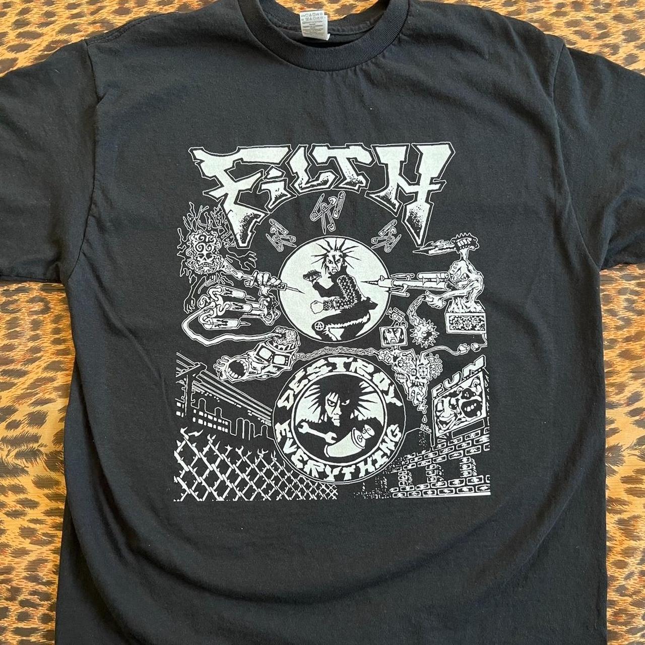 Filth shirt shirt. #crass #filth #punk #ramones... - Depop