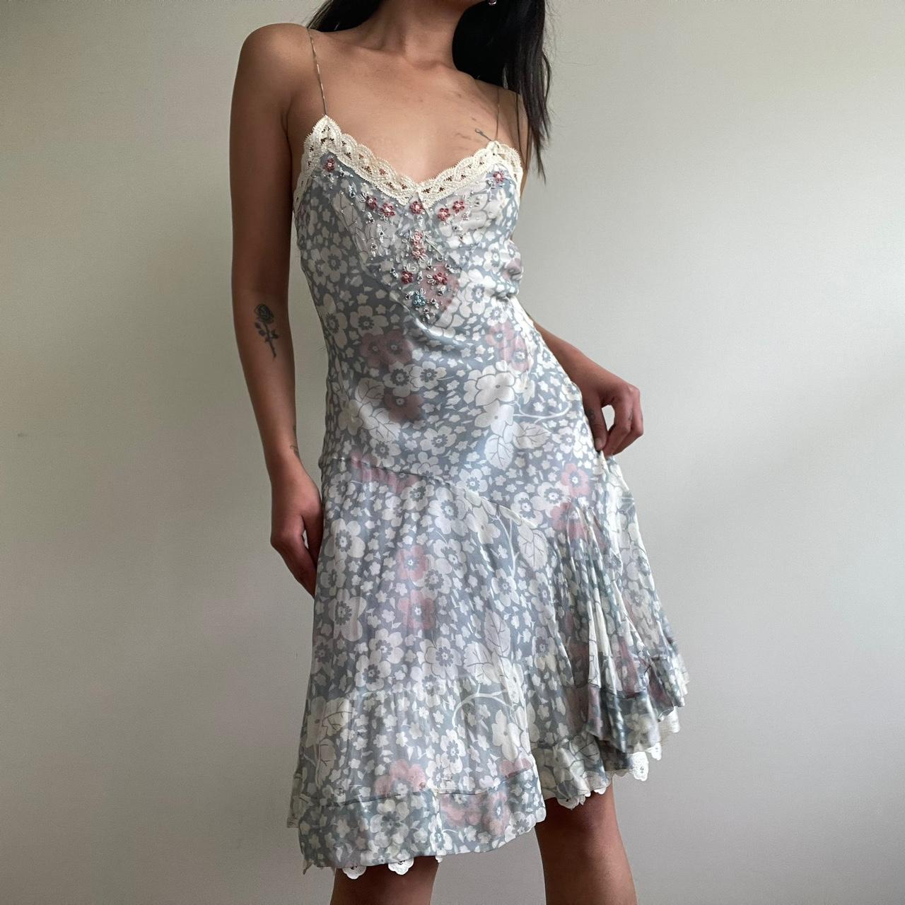 Wowzah!! A 90’s Vintage Blumarine cottagecore silk... | Depop