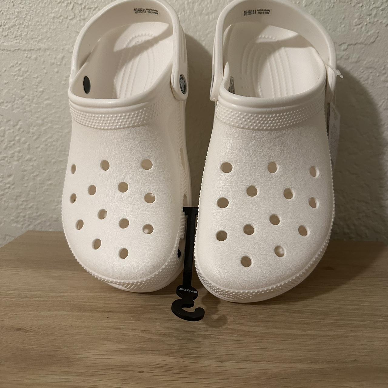 NWT classic white crocs unisex 8 men 10 women... - Depop