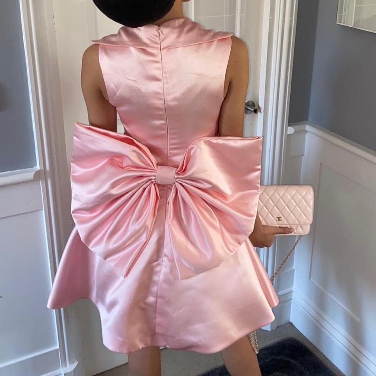 Pink bow dress with diamond bow fascinator🎀 Worn for... - Depop