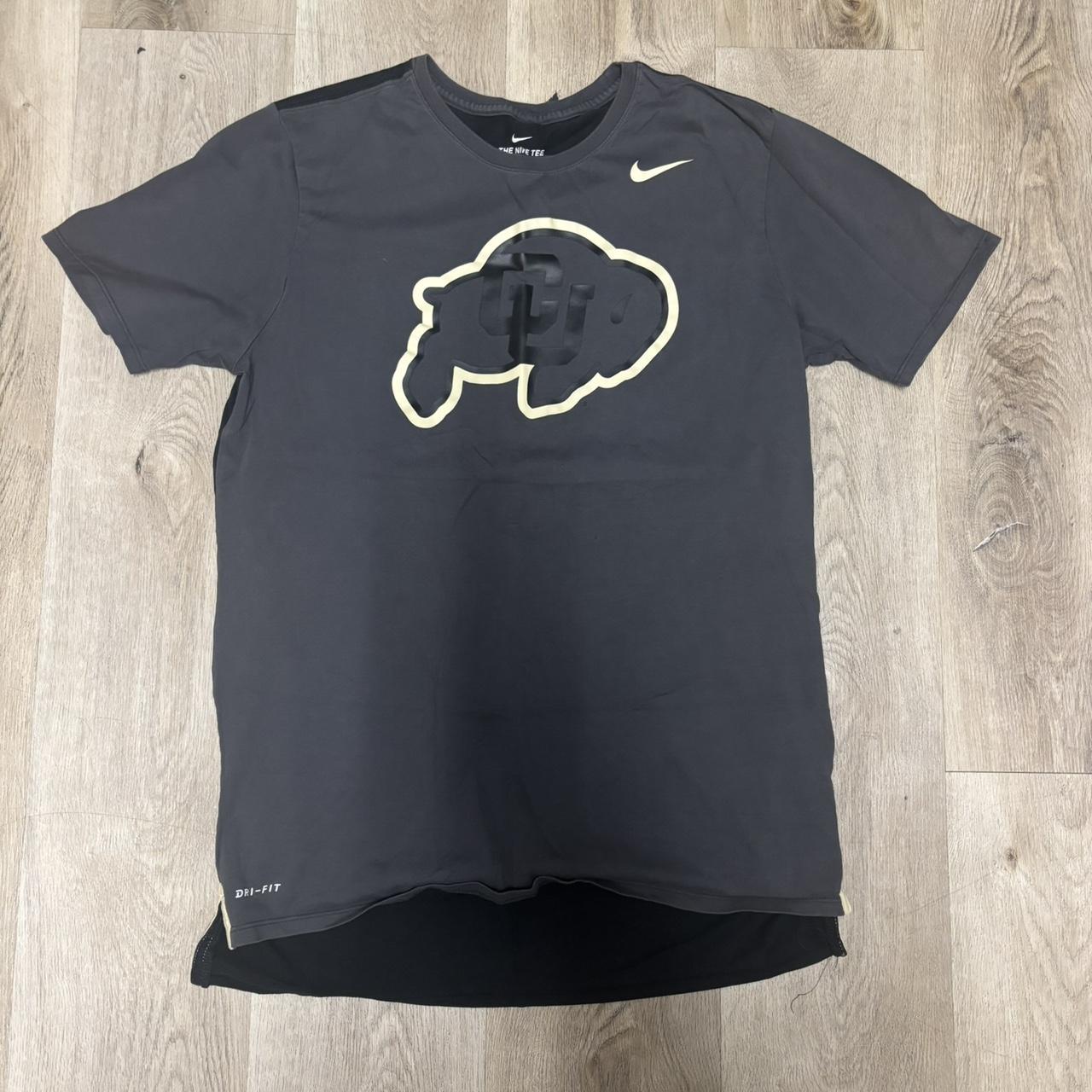 Grey Nike Dri-fit Colorado Buffaloes T-shirt... | Depop