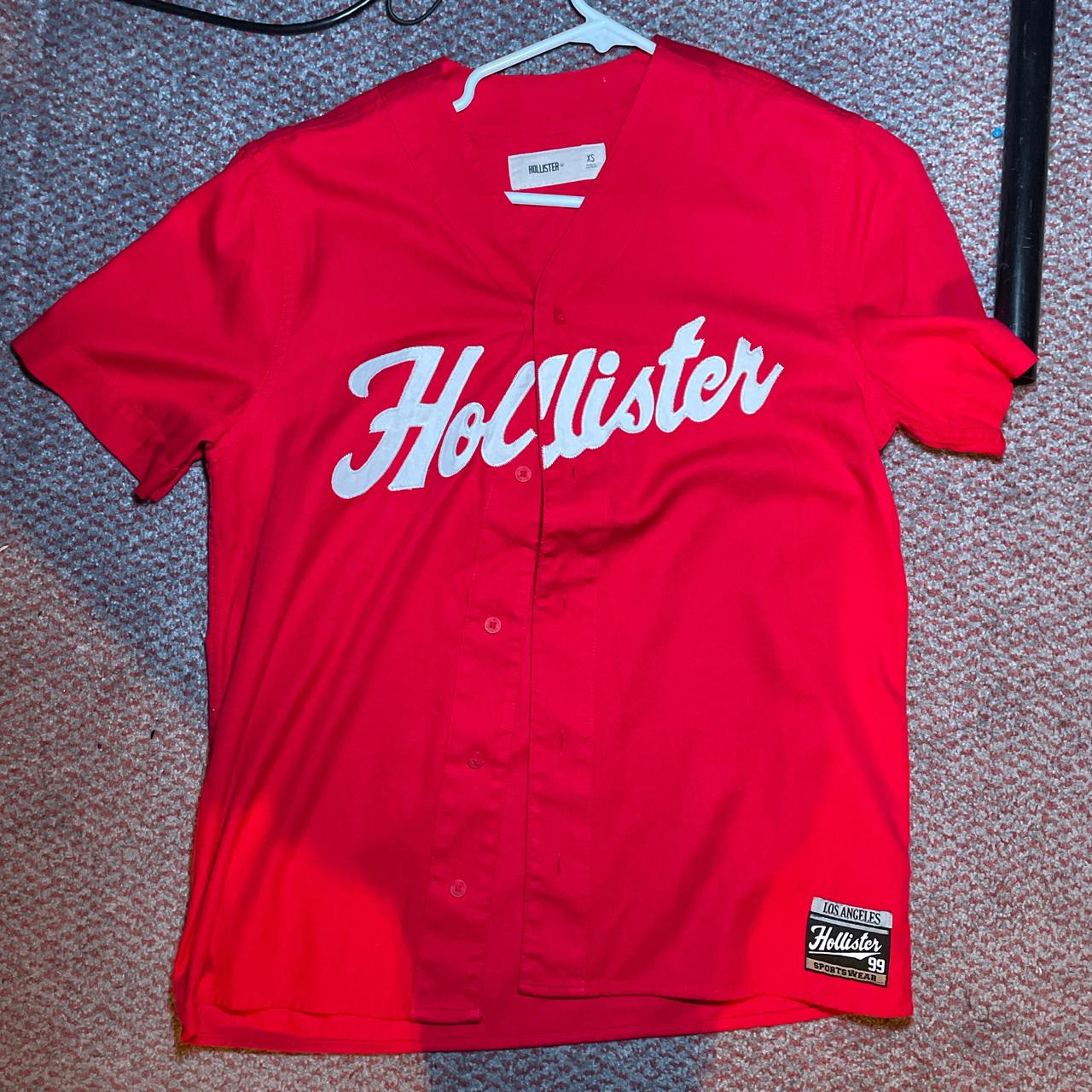 Hollister baseball button up Size extra small (feels... - Depop