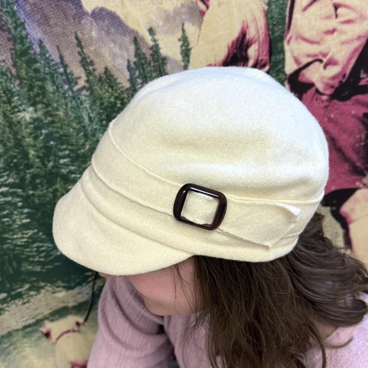 cream 2000s style hat it's giving kelsi from high... - Depop