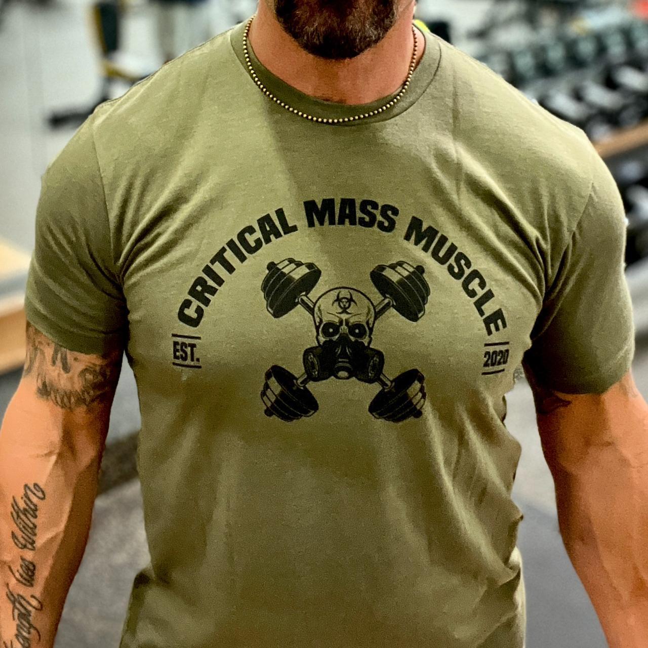 Men’s workout shirt. Critical Mass Muscle brand - Depop
