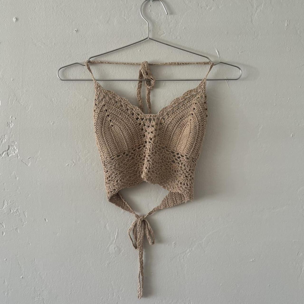 size small crocheted crop top! great for vacation! | Depop