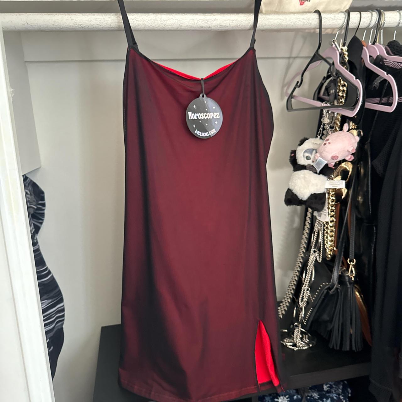 XL, sweet red vamp cat eyes style going out dress | Depop