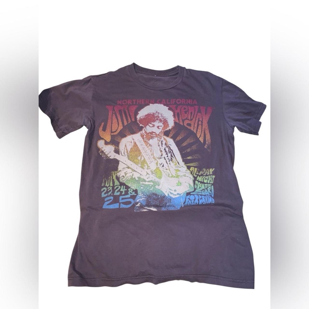 Vintage 2007 Jimmy Hendrix Brown Faded Concert Tee... | Depop