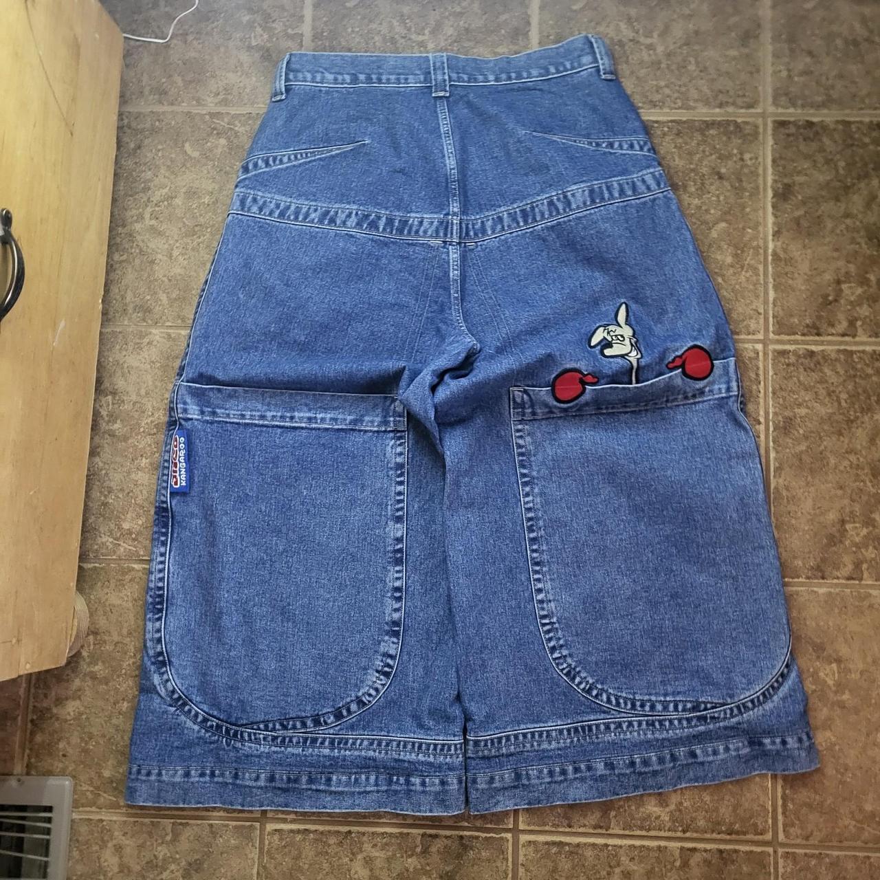 Blue Jnco kangaroo Size 36x30 but hemmed to 28 34... - Depop