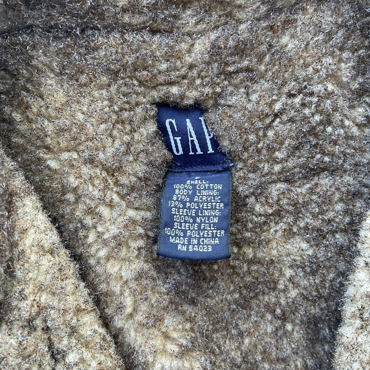 Vintage gap fur lined denim jacket Womens large - Depop