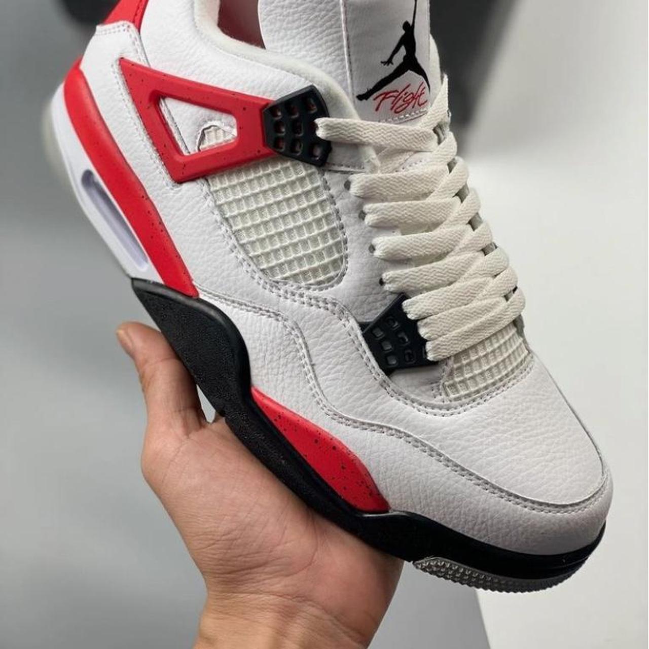 Fire red jordan 4s - Depop