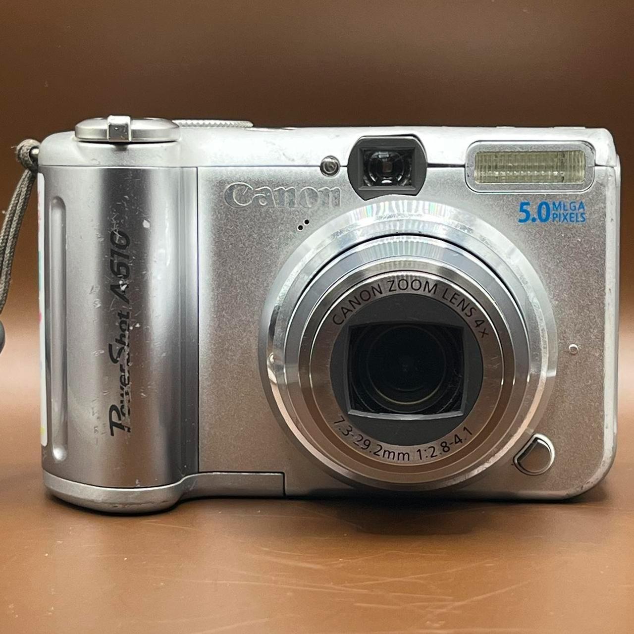 Canon Silver and Grey Cameras-and-accessories Canon... - Depop